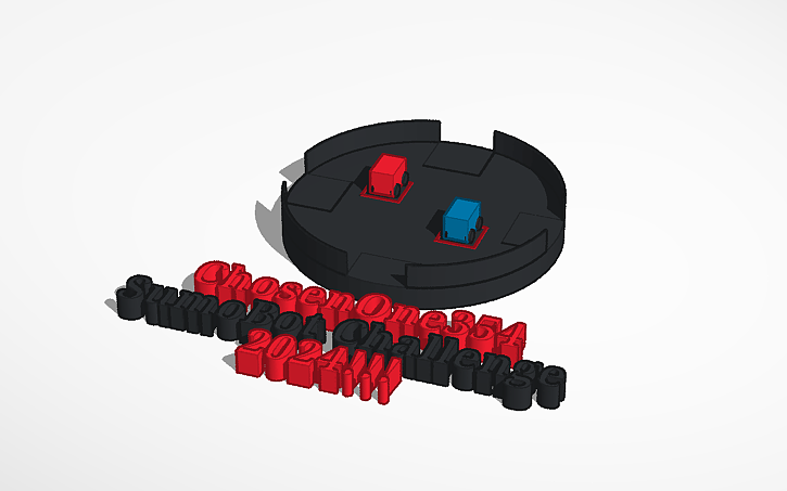 3D design Chosen One 354 SumoBot Challenge 2024!!! - Tinkercad