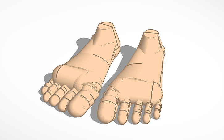 3D design Human Feet - Tinkercad