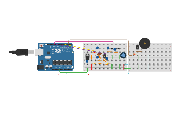 Circuit design Metal Detector - Tinkercad