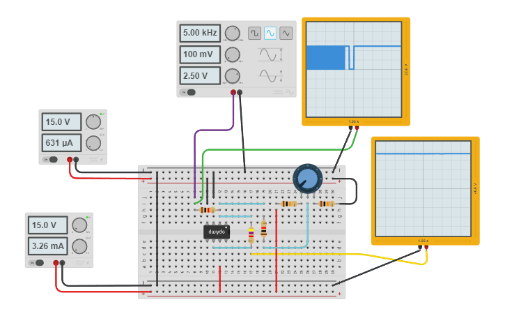 Circuit design 3.5 Adding DC Offset - Tinkercad