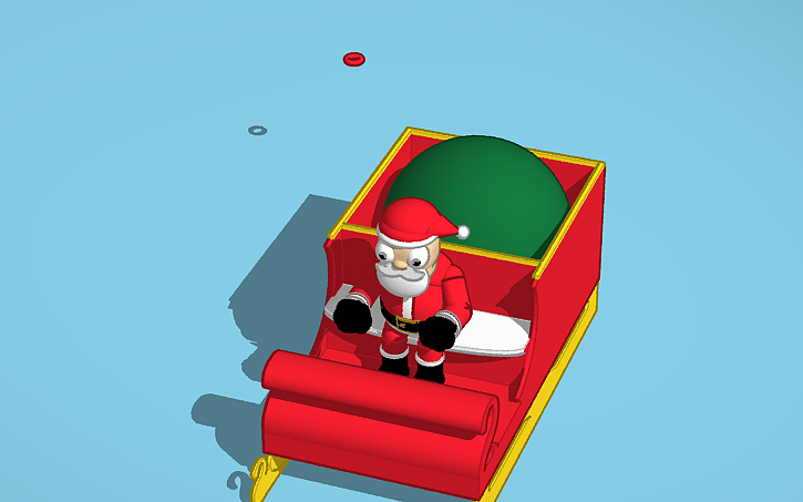 3D design Santa Claus - Tinkercad