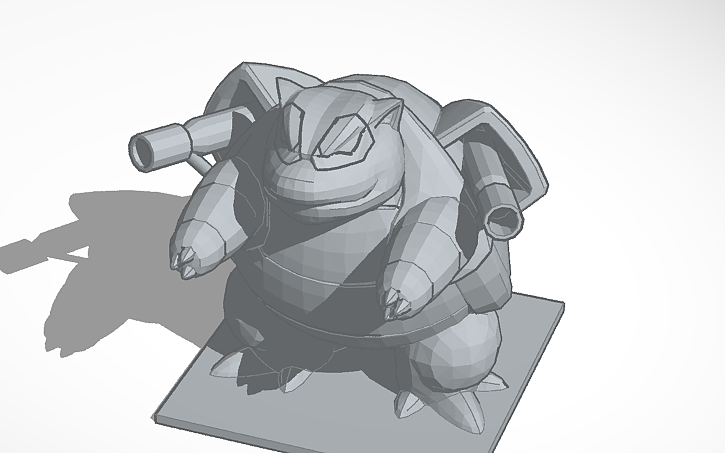 3D design Blastoise(3D Printable) - Tinkercad