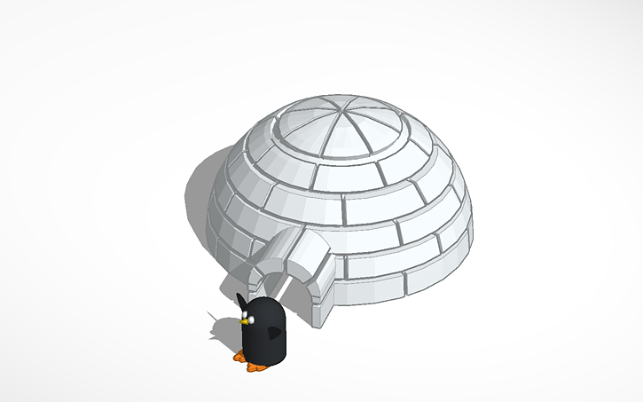 3D design Simple igloo - Tinkercad