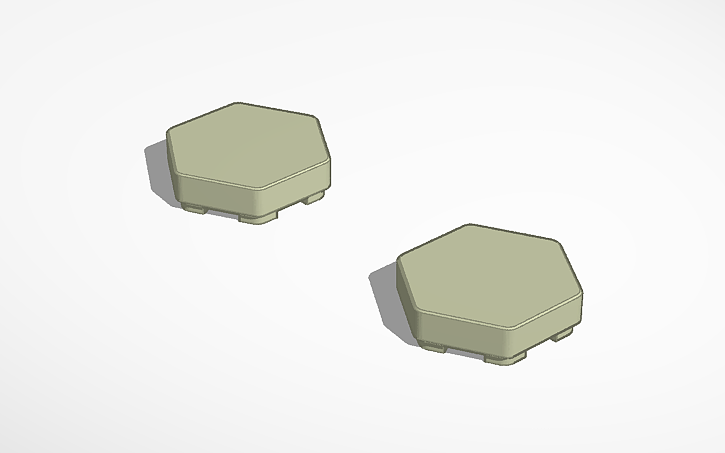 3D design Hextraction tile template - Tinkercad