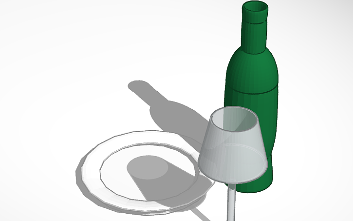 3D design wine glass - Tinkercad