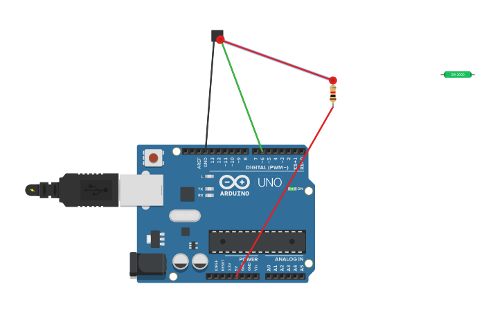 Circuit design tilt sensor | Tinkercad