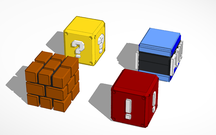 3D design Blocks From Super Mario - Tinkercad