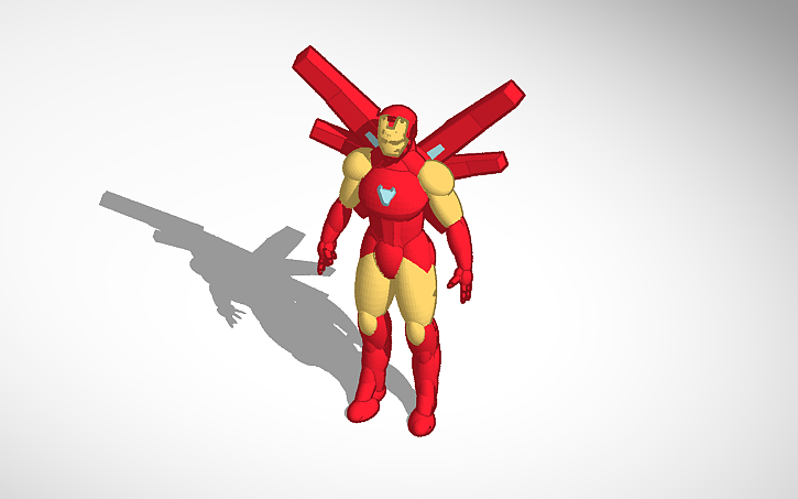 3D design İron man - Tinkercad