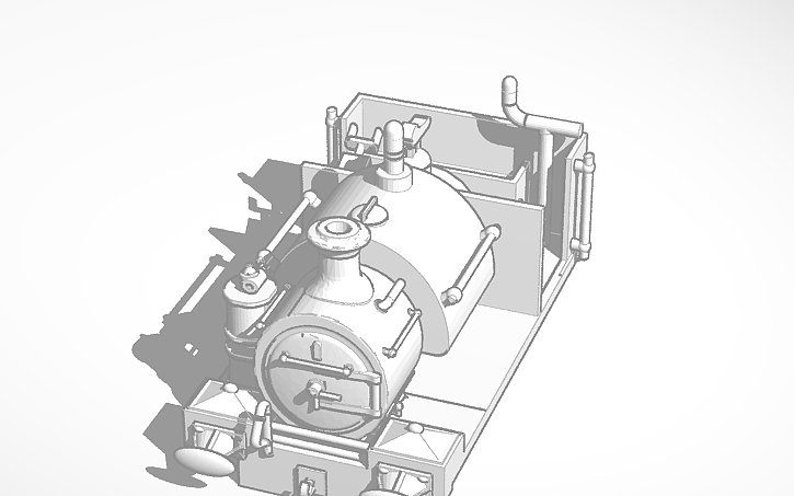 3D design Narrow Gauge Steam Locomotive - Tinkercad