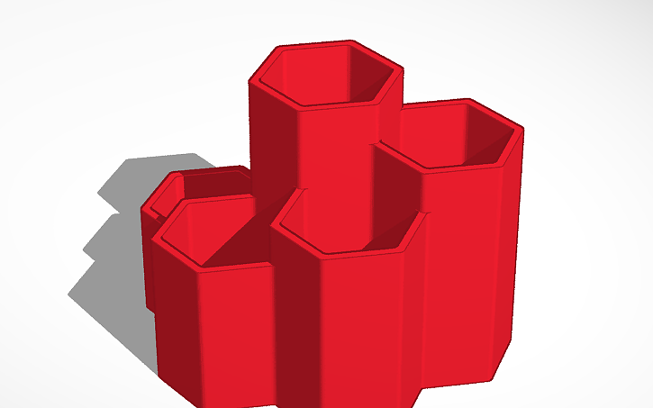 3D design Hexagon desk decoration - Tinkercad