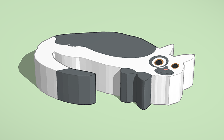 3D design Lying down Cat - Tinkercad