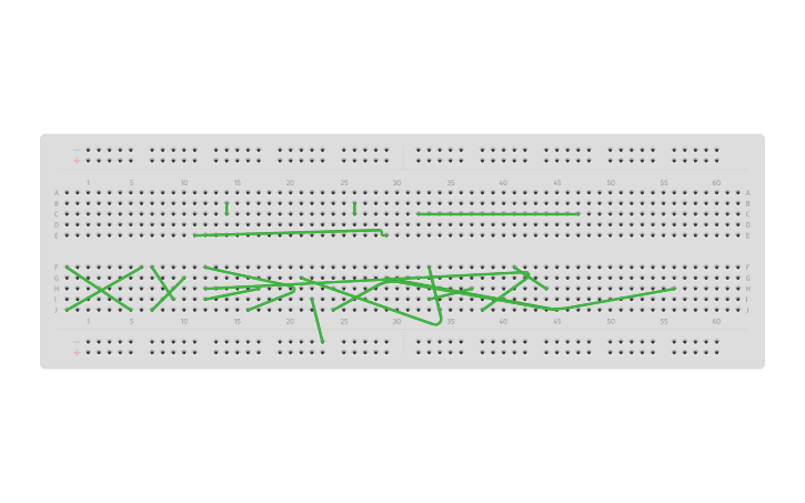 Circuit design weird breadboard art | Tinkercad