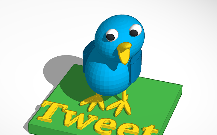 3D design Tweet bird | Tinkercad