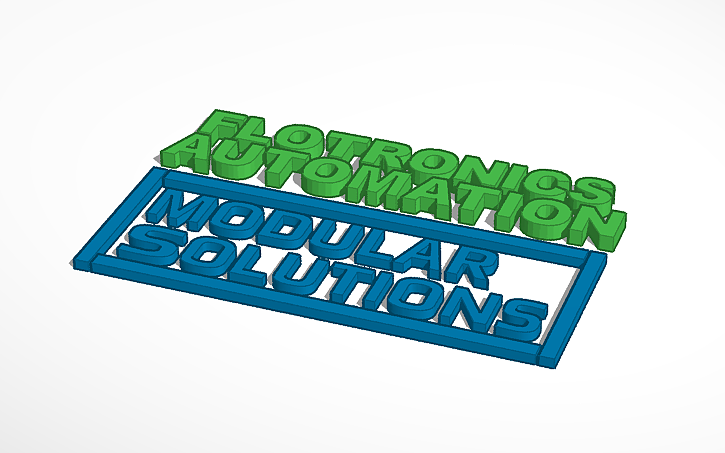 3D design Flotronics/Modular Solution Logo's | Tinkercad