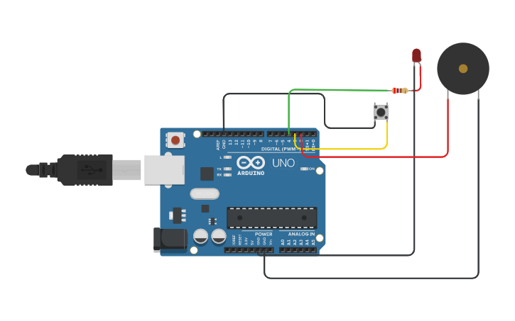 Circuit design Decodificador de Código Morse - Tinkercad