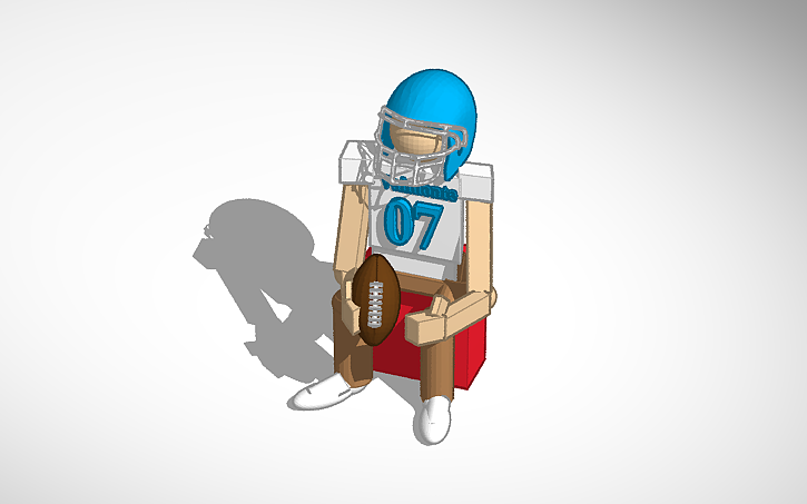 3D design Football player - Tinkercad