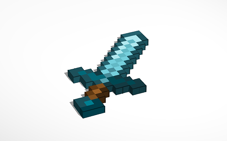 3D design Minecraft Sword - Tinkercad