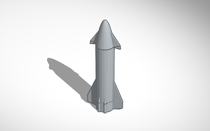 3D design Spacex starship - Tinkercad
