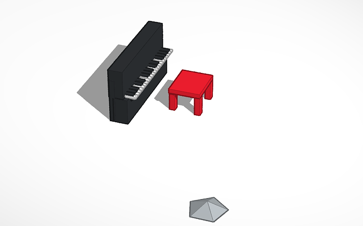 3D design piano | Tinkercad