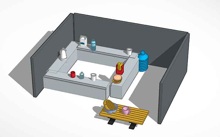3D design coffee shop☕☕☕ - Tinkercad