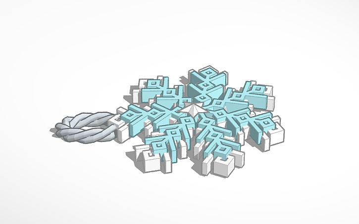 3D design snowflake ornament - Tinkercad