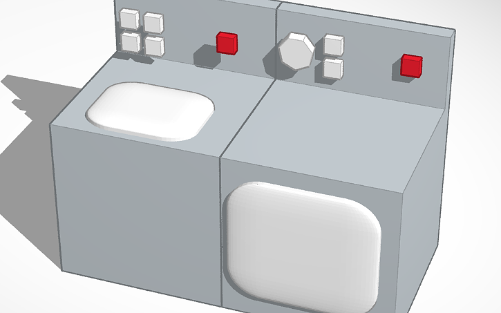 3D design Washer And Dryer - Tinkercad