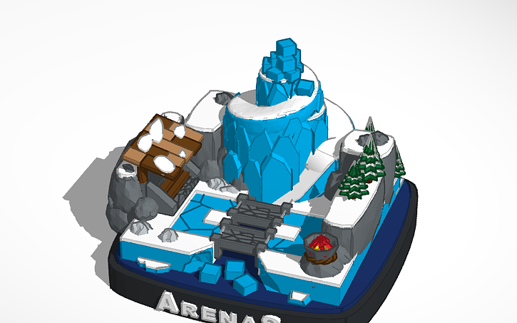 3D design clash royale map - Tinkercad