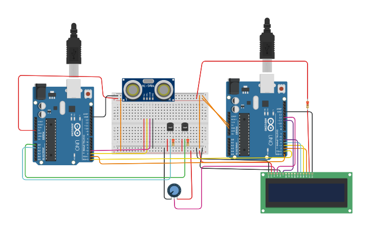 Circuit design comunicacion serial - Tinkercad