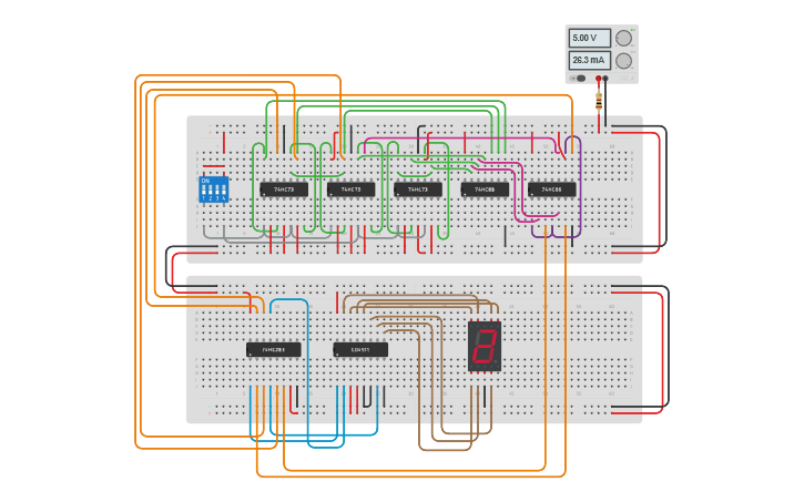 Circuit design car parking - Tinkercad