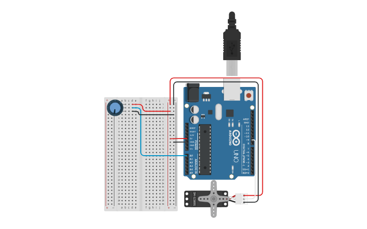 Circuit design SIK_Circuit_3A-Servo Motors | Tinkercad