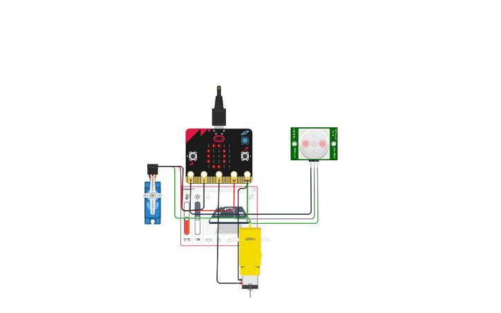 Circuit design Ex5 PIR Sensor - Tinkercad