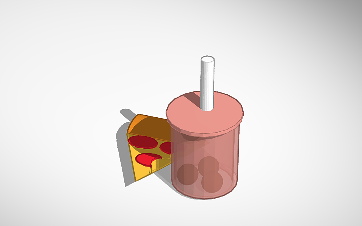 3D design smol boba & pizza - Tinkercad