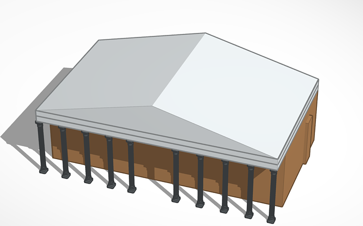 3D design Front of Library | Tinkercad