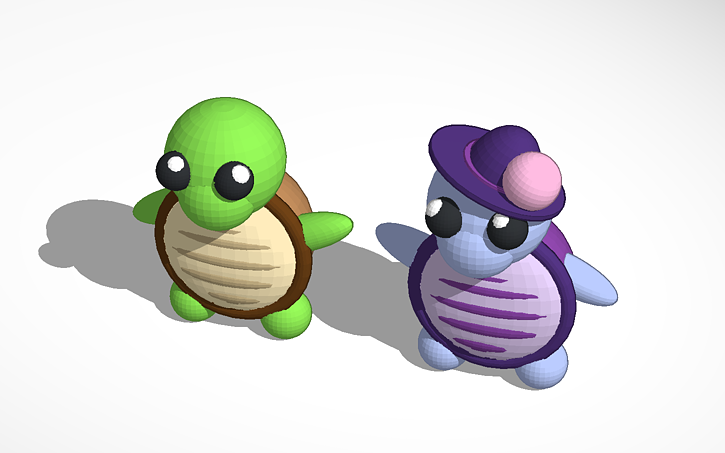 3D design a Friend for Tod the Turtle: Mellie the Purple Turtle | Tinkercad