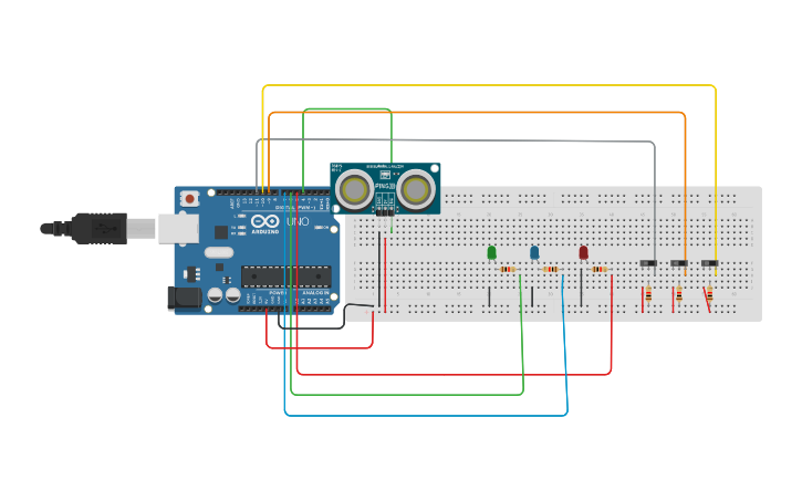 Circuit design sensor de conversión de unidades - Tinkercad