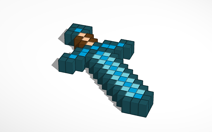 3D design diamond sword minecraft | Tinkercad