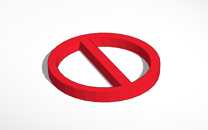 3D design no sign - Tinkercad