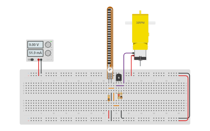 Circuit design Flex motor | Tinkercad