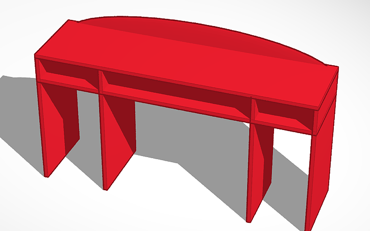 3D design Studio Bench - Tinkercad