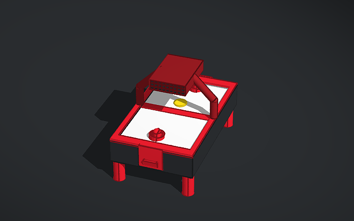 3D design air hockey - Tinkercad