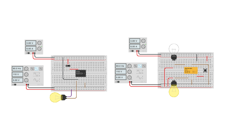 Circuit design Reles | Tinkercad