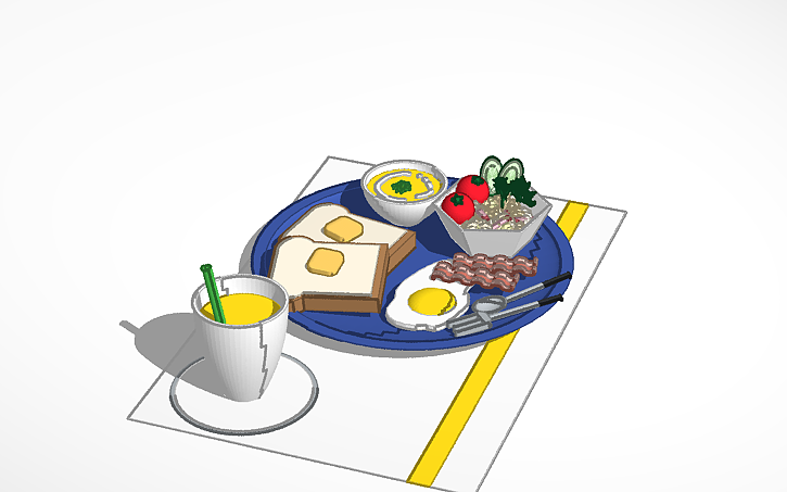 3D design Morning plate - Tinkercad