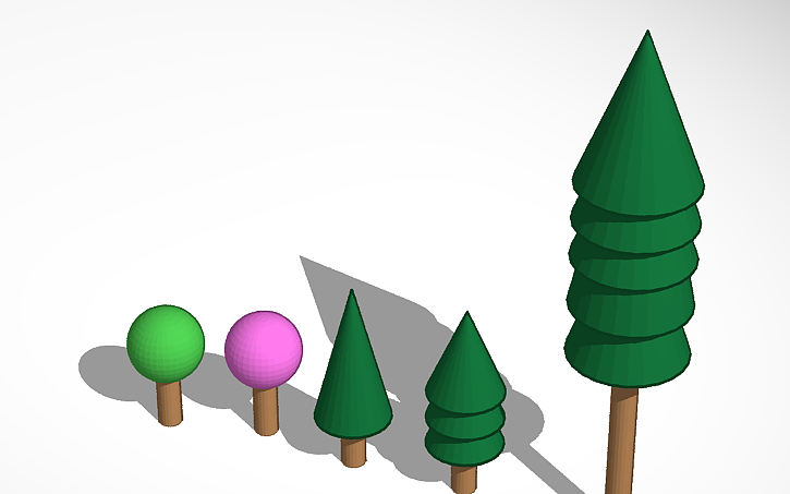 3D design Apocalypse series trees pack | Tinkercad