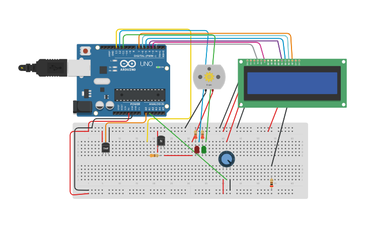 Circuit design Room temperature monitor - Tinkercad