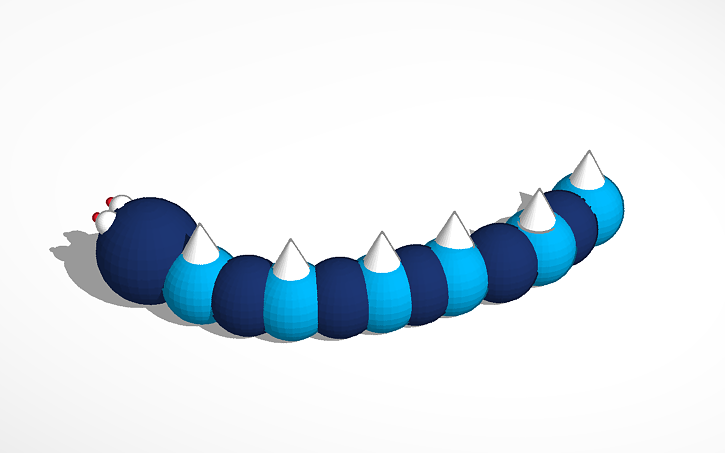 3D design worm - Tinkercad