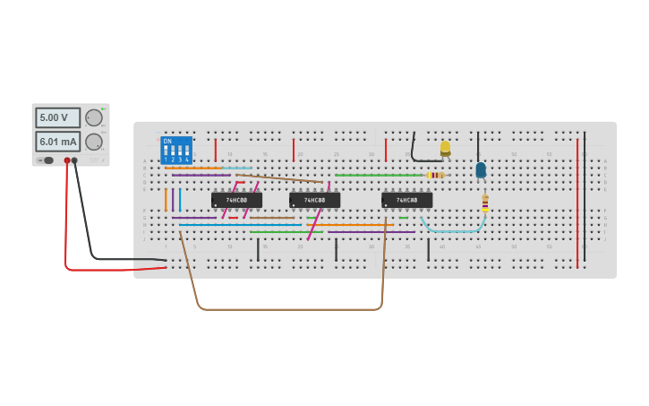 Circuit design full adder - Tinkercad