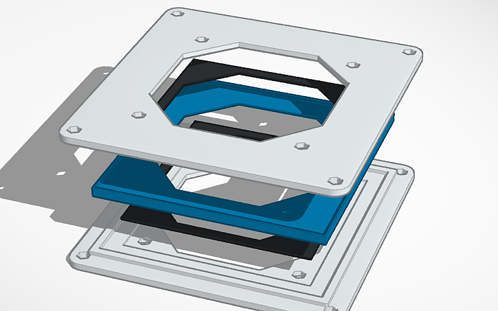 3D design Air Filter Holder - Tinkercad