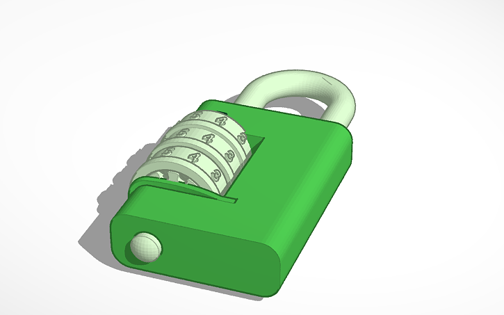 3D design Working padlock #template #lock - Tinkercad