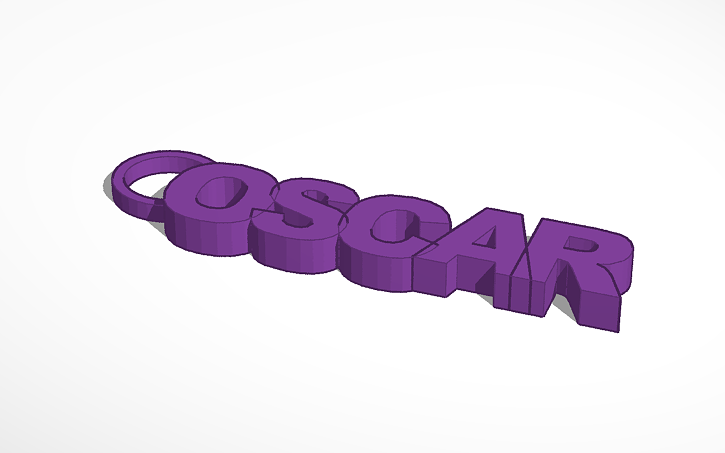 3D design key chain oscar | Tinkercad