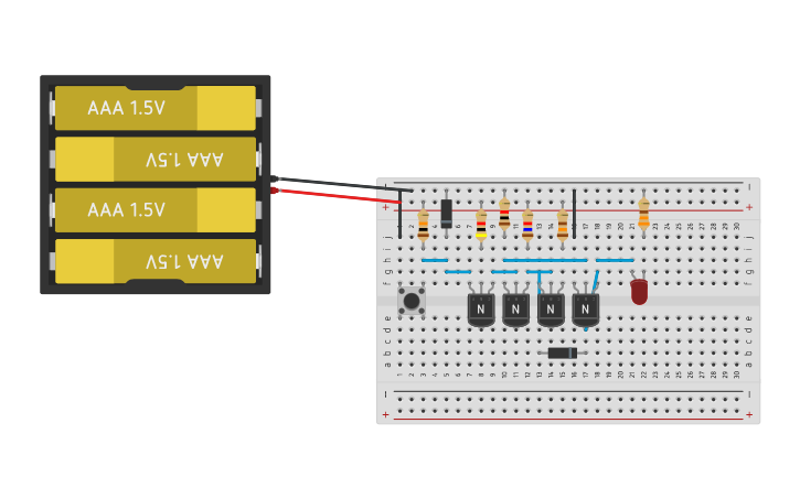 Circuit design 7404N BJT | Tinkercad